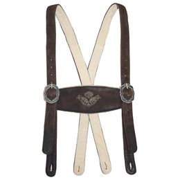 Hosentr&auml;ger JCC "31023119", Herren, Gr. 46, braun (schwarz braun), Obermaterial: 100% Ziegenvelours; Schnalle aus Metall, Hosentr&auml;ger