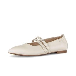 Ballerina Gabor "Eleganter Ballerina", Damen, Gr. 36, beige, Schuhe Ballerina