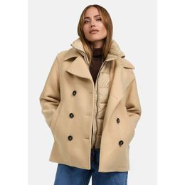Winterjacke Marikoo "Aylaraa", Damen, Gr. L, beige, Obermaterial: 90% Polyacryl, 8% Viskose, 2% Elasthan, Jacken Winterjacke, Elegante Designer Winterjacke