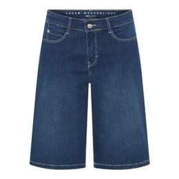 Bermudas MAC "DREAM WIDE Bermuda", Damen, Gr. 36, N-Gr, dunkelblau basic used, Denim/Jeans, Obermaterial: 75% Baumwolle, 12% Modal, 9% Polyester, 4% Elasthan, unifarben, normal kn&ouml;chellang, Hosen Bermudas, Jeans mit weitem Bein