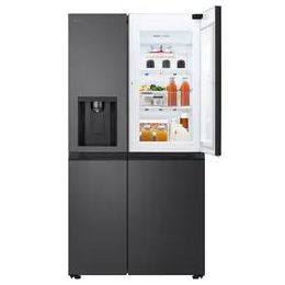 LG Side-by-Side "GSJC41EPPE", Energieeffizienz: E (A-G), silber (essence matte schwarz), B:91,3cm H:179cm T:73,5cm, K&uuml;hlschr&auml;nke
