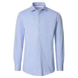 Businesshemd Venti "Venti Businesshemd Jerseyflex Print", Herren, Gr. 38, Normalgr&ouml;&szlig;en, blau, 90% Baumwolle, 10% Elasthan, bedruckt, schmal, Hemden