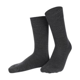 Socken Kunert "Socke Wool Care", Herren, Gr. 39-42, grau (anthra meliert 8130), Obermaterial: 98% Schurwolle WV. 2% Elasthan EL., Socken Socken