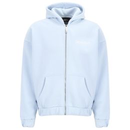 Sweatjacke DROPSIZE "Dropsize Herren Super Heavy Oversize Blank Zip Hoodie", Herren, Gr. L, babyblau, 100% Baumwolle, Sweatjacken Sweatjacke
