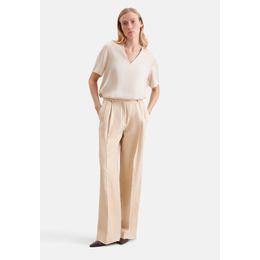 Stoffhose Seidensticker, Damen, Gr. 42, Normalgr&ouml;&szlig;en, gold, 72% Baumwolle, 28% Leinen, unifarben, Hosen Stoffhose
