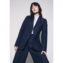 Jackenblazer Seidensticker, Damen, Gr. 34, navy, 100% Leinen, unifarben, Blazer