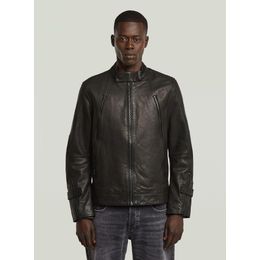 G-Star Raw Lederjacke G-STAR "Biker Leather Jacke", Herren, Gr. XS, dk schwarz, Obermaterial: 100% Leder, Jacken