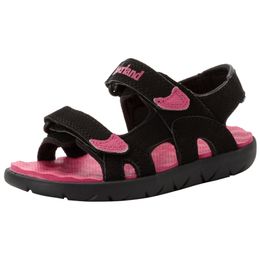Sandale Timberland "PERKINS ROW BACKSTRAP SANDAL", M&auml;dchen, Gr. 27 (10), schwarz (noire), Synthetik, Schuhe Sandale, mit Klettverschlu&szlig;