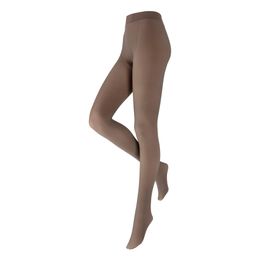 Thermostrumpfhose SARLINI "LADIES FLEECE LINED TIGHTS im transparenten Look", Damen, Gr. L/XL, beige (beige, natur), Obermaterial: 66% Polyethylen, 20% Elasthan, 14% Polyamid, unifarben, elastisch, Strumpfhosen, mit angenehmer Fleece-F&uuml;tterung in Feinstrumpfhosenoptik