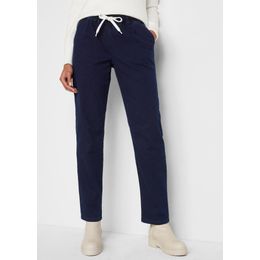 bonprix Mom-Jeans Mid Waist Thermo mit Bequembund, blau, Gr.40, Modische Thermo-Schlupf-Jeans mit elastischem Bund, innen angeraut, 70% Baumwolle