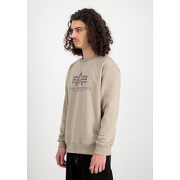 Sweater Alpha Industries "Basic Sweatshirt Carbon", Herren, Gr. S, beige (vintage sand), Obermaterial: 80% Baumwolle, 20% Polyester, regular fit, Sweatshirts Sweater