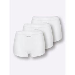 Panty, Damen, Gr. 38, 3 Stk., wei&szlig;, 95% Baumwolle, 5% Elasthan, Unterhosen Panty