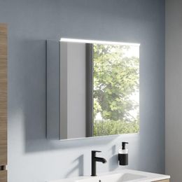 evineo ineo5 evo Spiegelschrank mit Waschtischbeleuchtung B: 80 H: 70 T: 16 cm, 2 T&uuml;ren, BEA091MI+BEA095CH,