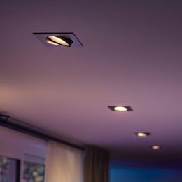 PHILIPS Hue White & Color Ambiance Centura Einbaustrahler, GU10, eckig, 8720169319158,
