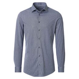 Businesshemd Venti "Venti Businesshemd Jerseyflex uni", Herren, Gr. 38, Normalgr&ouml;&szlig;en, blau (graues mittelblau), 55% Baumwolle, 45% Polyester, unifarben, schmal, Hemden