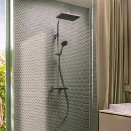 Hansgrohe Activera Q Aufputz-Duschsystem mit Thermostat, 28749000,