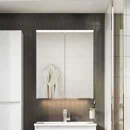 evineo ineo2 Spiegelschrank mit Waschtischbeleuchtung B: 60 H: 71 T: 18 cm, 2 T&uuml;ren, BEA060MI,