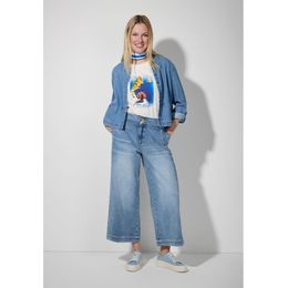 More & More More & More Shirt in Creme/ Blau - 52% | Gr&ouml;&szlig;e 36 | Damen-tops