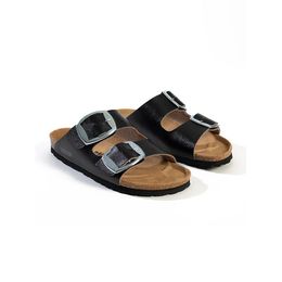 BACKSUN Pantoletten "Londrina" in Schwarz - 57% | Gr&ouml;&szlig;e 38 | Damen-pantoletten