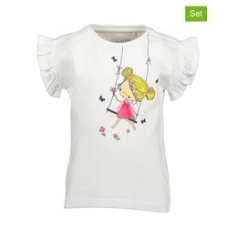 Blue Seven 2tlg. Outfit in Wei&szlig;/ Pink - 35% | Gr&ouml;&szlig;e 122 | Kinder-oberteile