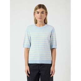 Y.A.S YAS Pullover in Hellblau/ Wei&szlig; - 52% | Gr&ouml;&szlig;e S | Damen-pullover-cardigans