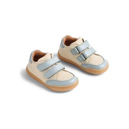 Wheat Leder-Sneakers "Barres" in Beige/ Hellblau - 75% | Gr&ouml;&szlig;e 27 | Kindersneakers
