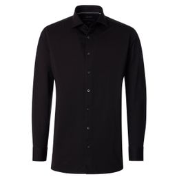 Businesshemd Venti "Venti Businesshemd Jerseyflex Print", Herren, Gr. 38, Normalgr&ouml;&szlig;en, schwarz, 89% Baumwolle, 11% Elasthan, bedruckt, comfort fit, Hemden