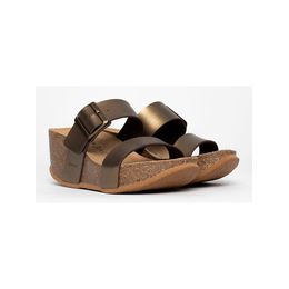 BACKSUN Keilpantoletten in Bronze - 55% | Gr&ouml;&szlig;e 40 | Damen-pantoletten