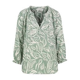 Eight2Nine Bluse in Gr&uuml;n/ Creme - 70% | Gr&ouml;&szlig;e XXL | Damen-blusen