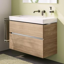 Villeroy & Boch Villeroy & Boch Collaro Waschtisch, evineo ineo5 evo Unterschrank B: 100 cm, 2 Ausz&uuml;ge, mit Griffmulde,, 4A33A3RW+BE0725WM,