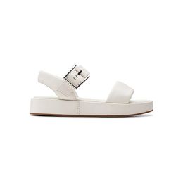 Clarks Leder-Sandalen "Alda Strap" in Wei&szlig; - 52% | Gr&ouml;&szlig;e 42 | Damen-sandalen