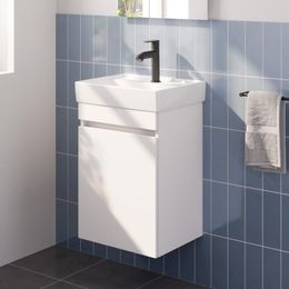 Villeroy & Boch Villeroy & Boch Collaro Handwaschbecken, evineo ineo5 evo Unterschrank B: 43 cm, mit 1 T&uuml;r, mit Griffmulde,, 433446R1+BE0722WM,
