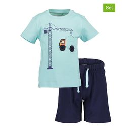 Blue Seven 2tlg. Outfit in T&uuml;rkis/ Dunkelblau - 45% | Gr&ouml;&szlig;e 122 | Kinder-oberteile