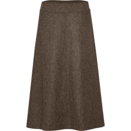 Highmoor Ausgestellter Tweed-Rock Braun-Beige (Gr&ouml;&szlig;e: 34)