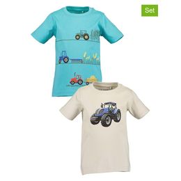 Blue Seven 2er Set: Shirts in Hellblau/ Creme - 64% | Gr&ouml;&szlig;e 116 | Kinder-oberteile