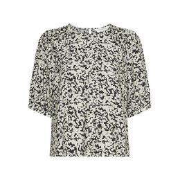 MOSS COPENHAGEN Bluse in Creme/ Schwarz - 63% | Gr&ouml;&szlig;e XL | Damen-blusen
