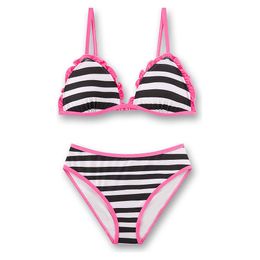 Sanetta Bikini in Pink/ Schwarz/ Wei&szlig; - 26% | Gr&ouml;&szlig;e 128 | Kinder-bademode