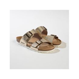 BACKSUN Pantoletten in Gold - 55% | Gr&ouml;&szlig;e 39 | Damen-pantoletten
