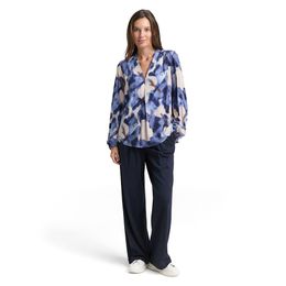 Tom Tailor Bluse in Dunkelblau/ Creme - 60% | Gr&ouml;&szlig;e 38 | Damen-blusen