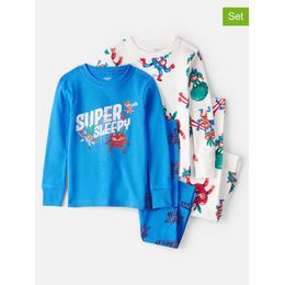 Carter's carter's 2er-Set: Pyjamas in Blau/ Wei&szlig;/ Bunt - 33% | Gr&ouml;&szlig;e 92 | Kinder-waesche