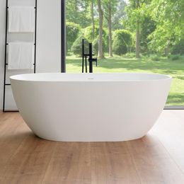 rivea Malie freistehende Badewanne L: 168 B: 81 H: 60 cm, mit pflegeleichter Oberfl&auml;che, BR0554WM,