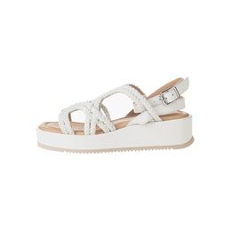 Unisa Leder-Keilsandaletten in Creme - 65% | Gr&ouml;&szlig;e 38 | Damen-sandalen