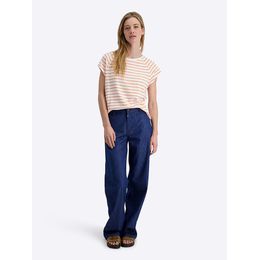 Timezone Shirt in Orange/ Wei&szlig; - 36% | Gr&ouml;&szlig;e L | Damen-tops