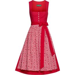 Country Line Midi-Baumwolldirndl Rot/Wei&szlig; (Gr&ouml;&szlig;e: 48)