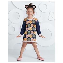 Denokids Kleid "Cats" in Dunkelblau/ Bunt - 60% | Gr&ouml;&szlig;e 122 | Kinderkleider