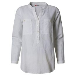 Timezone Bluse "Henley" in Wei&szlig; - 45% | Gr&ouml;&szlig;e M | Damen-blusen