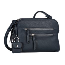 Umh&auml;ngetasche Tom Tailor "Winona", Damen, Gr. B/H/T: 23,5cm x 16cm x 5cm, blau, Polyurethan, clean, gepflegt, gepr&auml;gtes Muster, unifarben, Taschen Umh&auml;ngetasche, aus weichem Lederimtiat mit praktischen Formaten