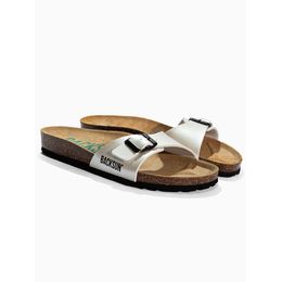 BACKSUN Leder-Pantoletten "Paris" in Creme - 62% | Gr&ouml;&szlig;e 38 | Damen-pantoletten