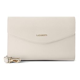Clutch LAZAROTTI "Bologna Leather Clutch Umh&auml;ngetasche Leder 23 cm", Damen, wei&szlig;, Leder, Taschen