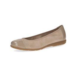 Caprice Leder-Ballerinas in Beige - 36% | Gr&ouml;&szlig;e 40 | Damen-ballerinas
